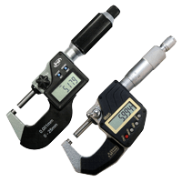 Digital outside micrometers with exchangeable anvils