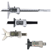 Digital depth calipers with measuring tip