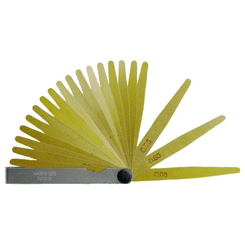 Precision feeler gauges, made of brass, conical, type F8105