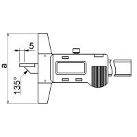 Digital chamfer caliper 45° to 10 mm, type 6711