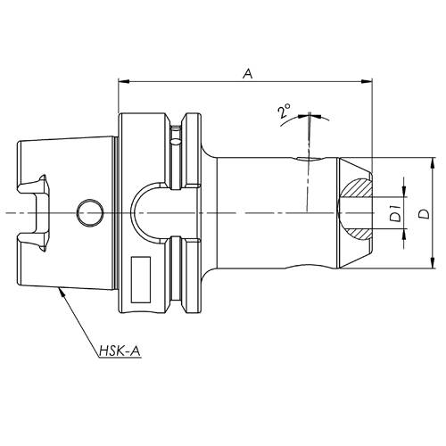 Fräseraufnahme Whistle Notch, HSK DIN 69893