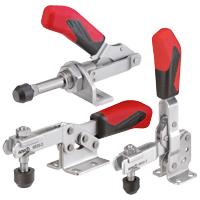 Quick clamps as vertical, horizontal and push-rod clamps