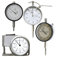 Analog dial indicators and thickness gauges
