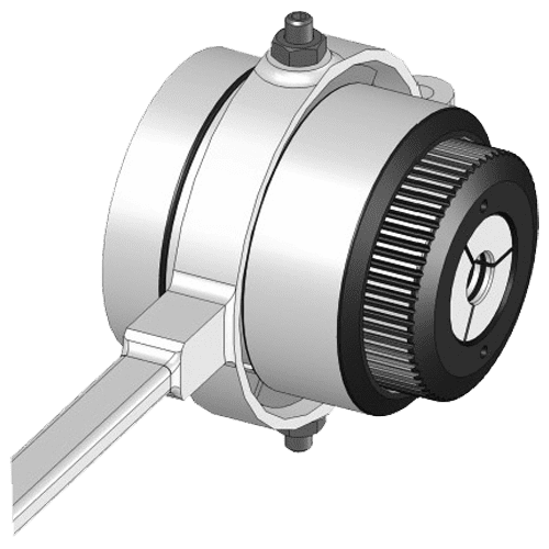 Lever-operatet collet chuck for 173E, with centre mount