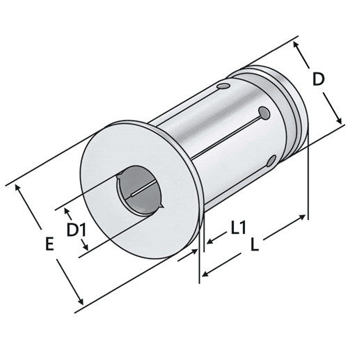 Reduction sleeves with cooling channels, 80 bar