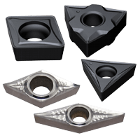 Positive turning inserts for internal and external rotations