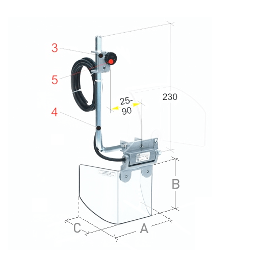 Safety guard for drilling machines PTR 11