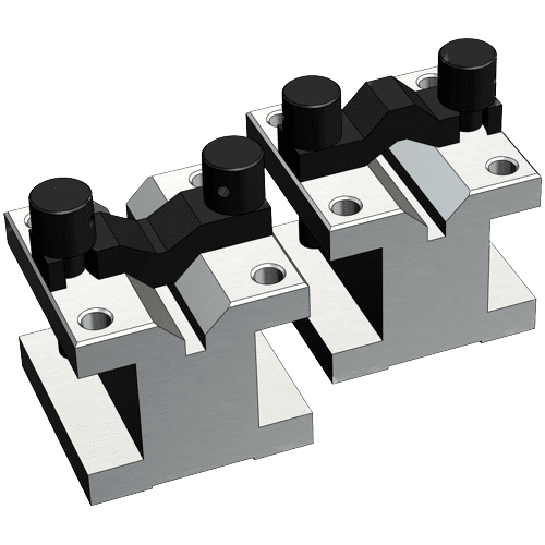 Pair of V-blocks with clamping bracket