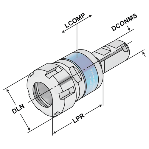 Synchro tapping chuck with straight shank DIN 1835 B